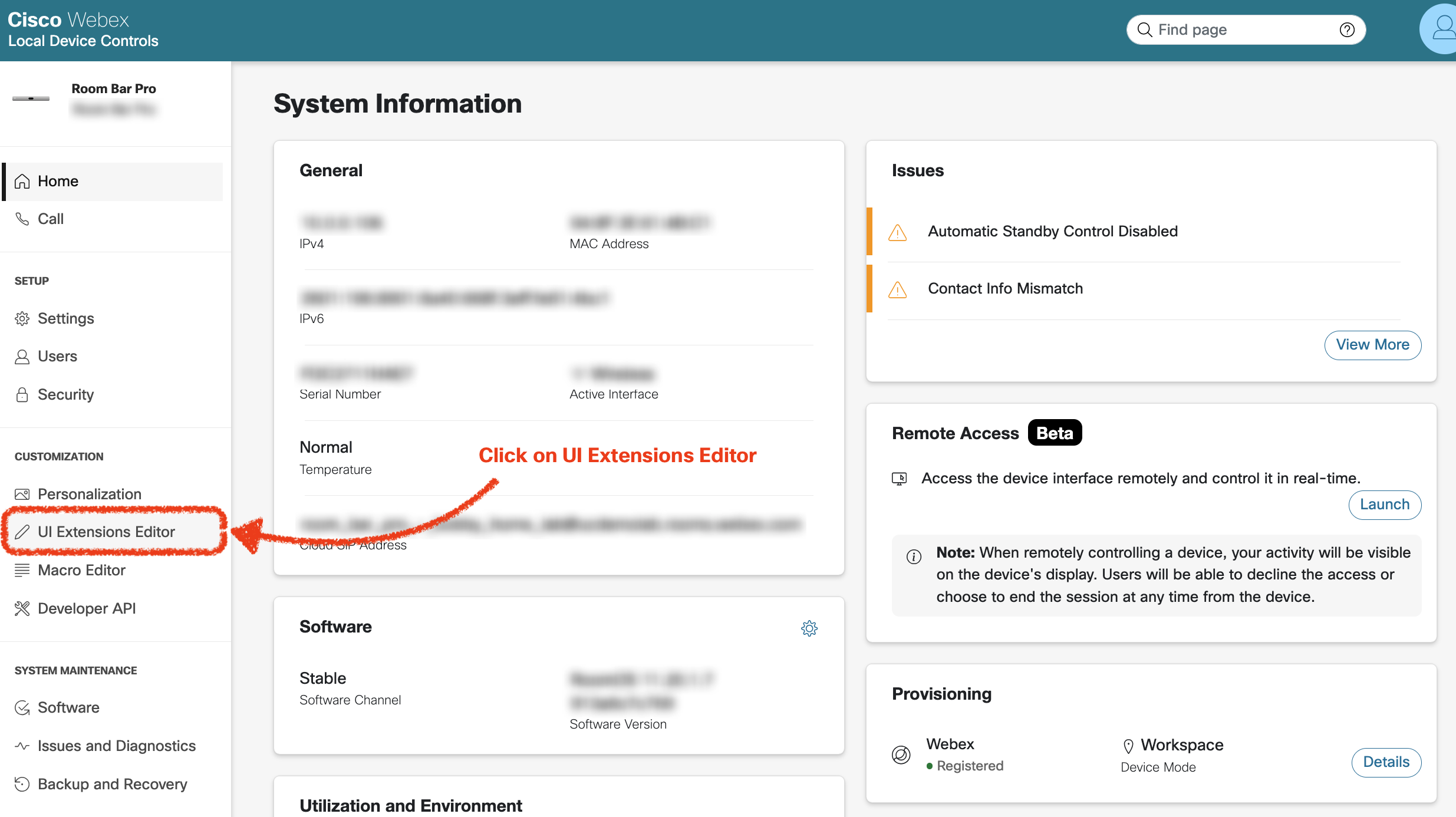 Part 3: - Building a Customization using Macros - LAB-1451 Device xAPI, Room Customization and ...