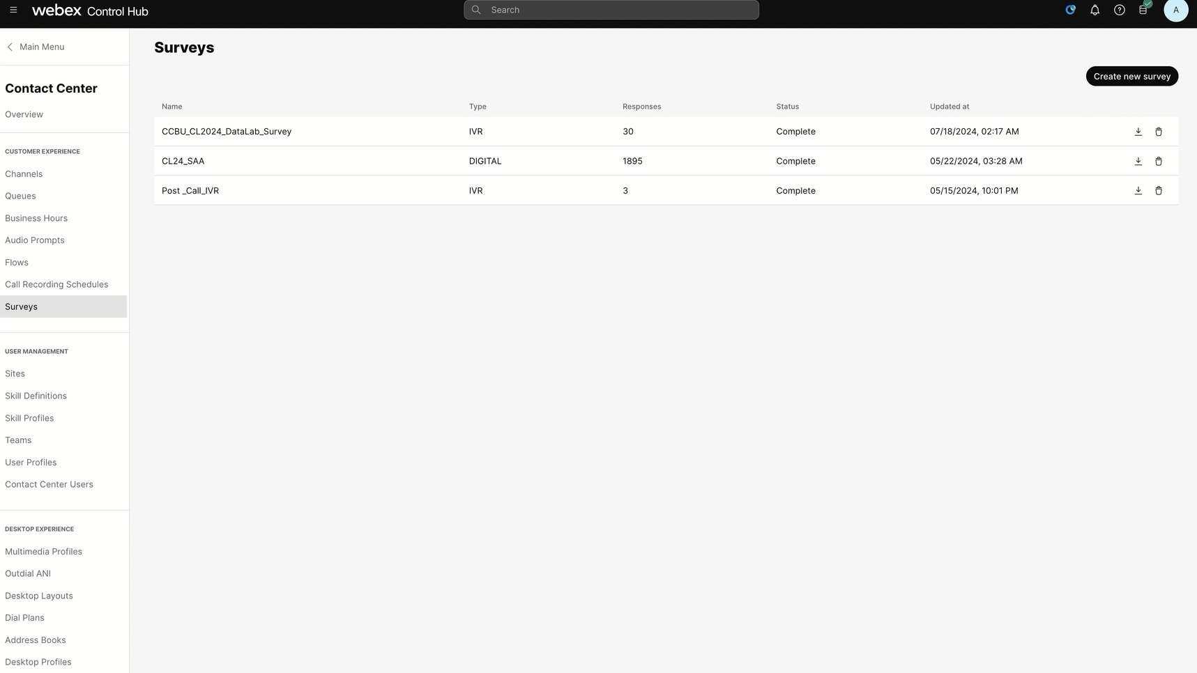 Auto CSAT score - LAB-2353 - Webex Contact Center Lab Data, insights & Journey
