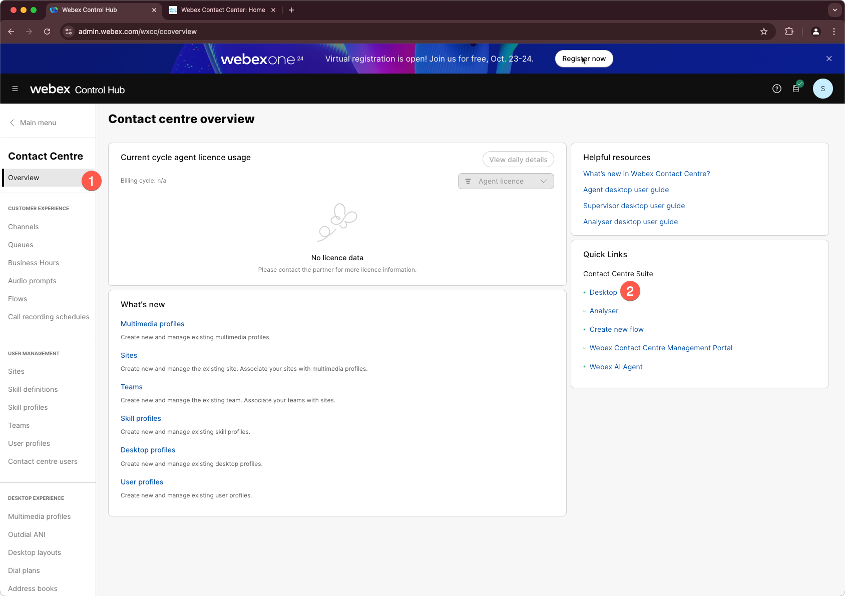 Reporting Experience - LAB-2353 - Webex Contact Center Lab Data, insights & Journey